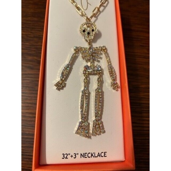 Piper K | Jewelry | Piper K Necklace 32 Inch Gold Ab Crystal Dangling 3 ...